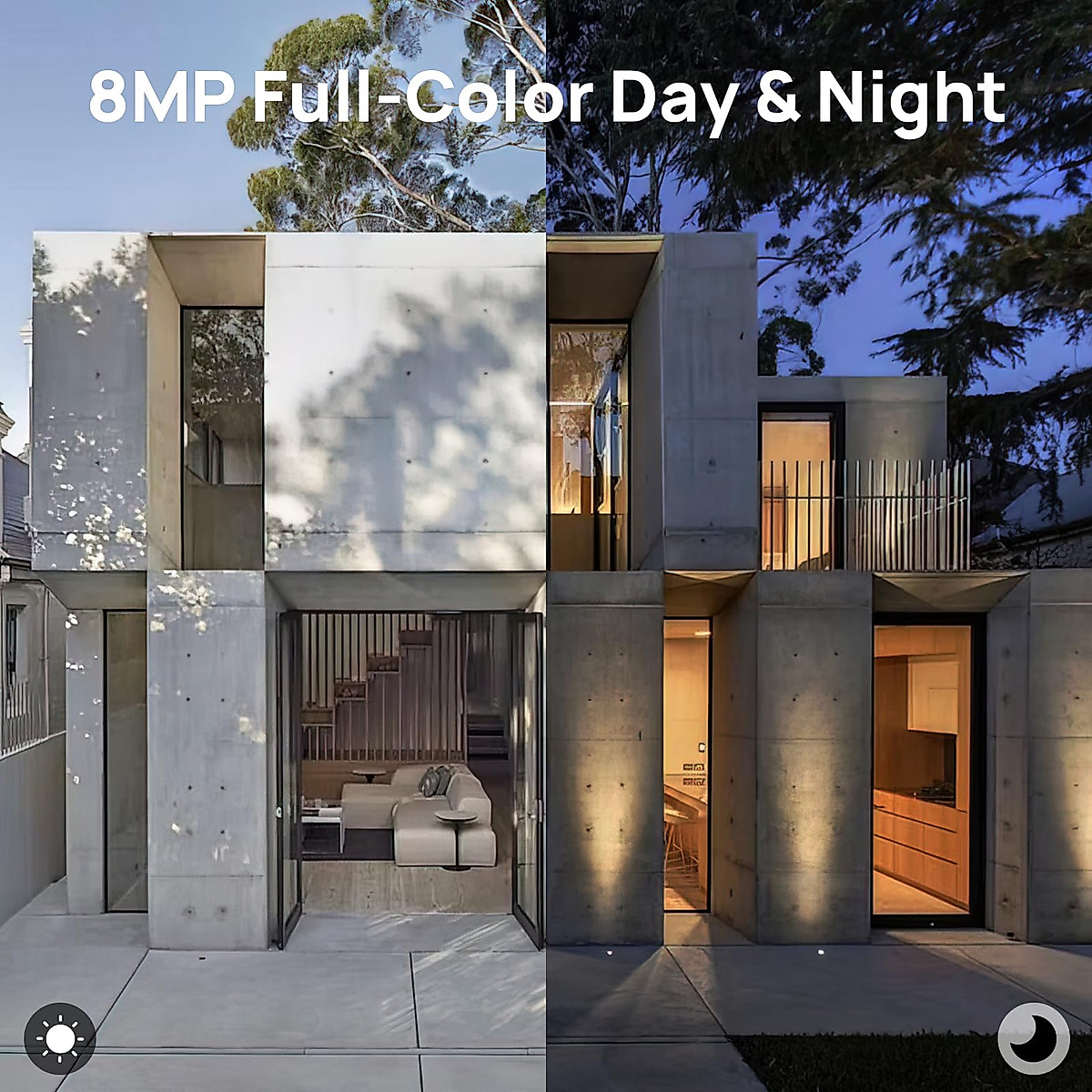 VIKVIZ 4K 8MP Full Color PoE IP Camera,Outdoor PoE Turret Security Camera with F1.0 Lens Super Aperture,24/7 Full Color Night Vision,Human/Vehicle Detection,Built-in Mic,IP67,ON-VIF