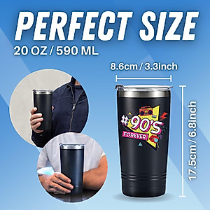 Onebttl 90s Retro Nostalgia Gifts Tumbler Travel Coffee Mug, Stainless Steel Insulated with Lid 20oz/590ml