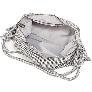 Rhinestone Hobo Bag for Women Rhinestone Purses Sparkly Evening Handbag Shiny Diamond Purse for Wedding Parties 2024