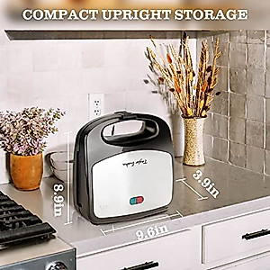 Taylor Swoden Sandwich Maker 3 in 1,Compact Waffle Maker with Removable Plates,Electric Panini Press Grill with Non-Stick Plates, LED Indicator Lights, Cool Touch Handle, Anti-Skid Feet