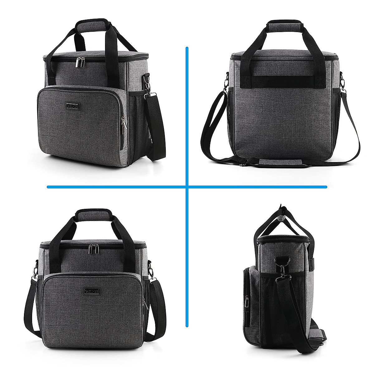 BAGLHER Coffee Maker Storage Bag, Waterproof Travel Carrying Organizer Case, Suitable for Kering Coffee Machines and Other Accessories, Dustproof Tote Bag with Shoulder Strap Grey