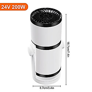 TTSITG Portable Car Heater Defroster, 12V 150W Car Defroster Defogger with 360 Degree Rotary Base 2 in 1 Plug in Cigarette Lighter Car Heater and Cooling Fan for Automobile Windscreen Winter (12V)