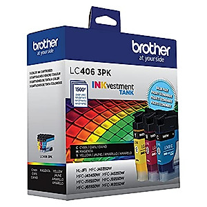 Brother LC4063PK 3 Pack of Standard Yield Cyan, Magenta and Yellow -Ink -Cartridges