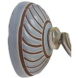 PARIJAT HANDICRAFT Hand Painted Multi Colored Ceramic Wall Hook Hanger Key Holder hat Clothes hangings Bathroom Hardware (Hanger-0107)