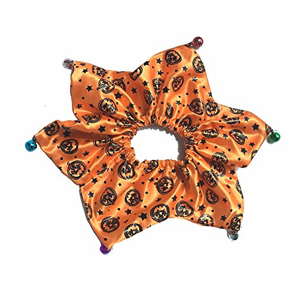 Halloween Pet Holiday Accessories Dog Halloween Collar with Bells, Pumpkin Large Orange