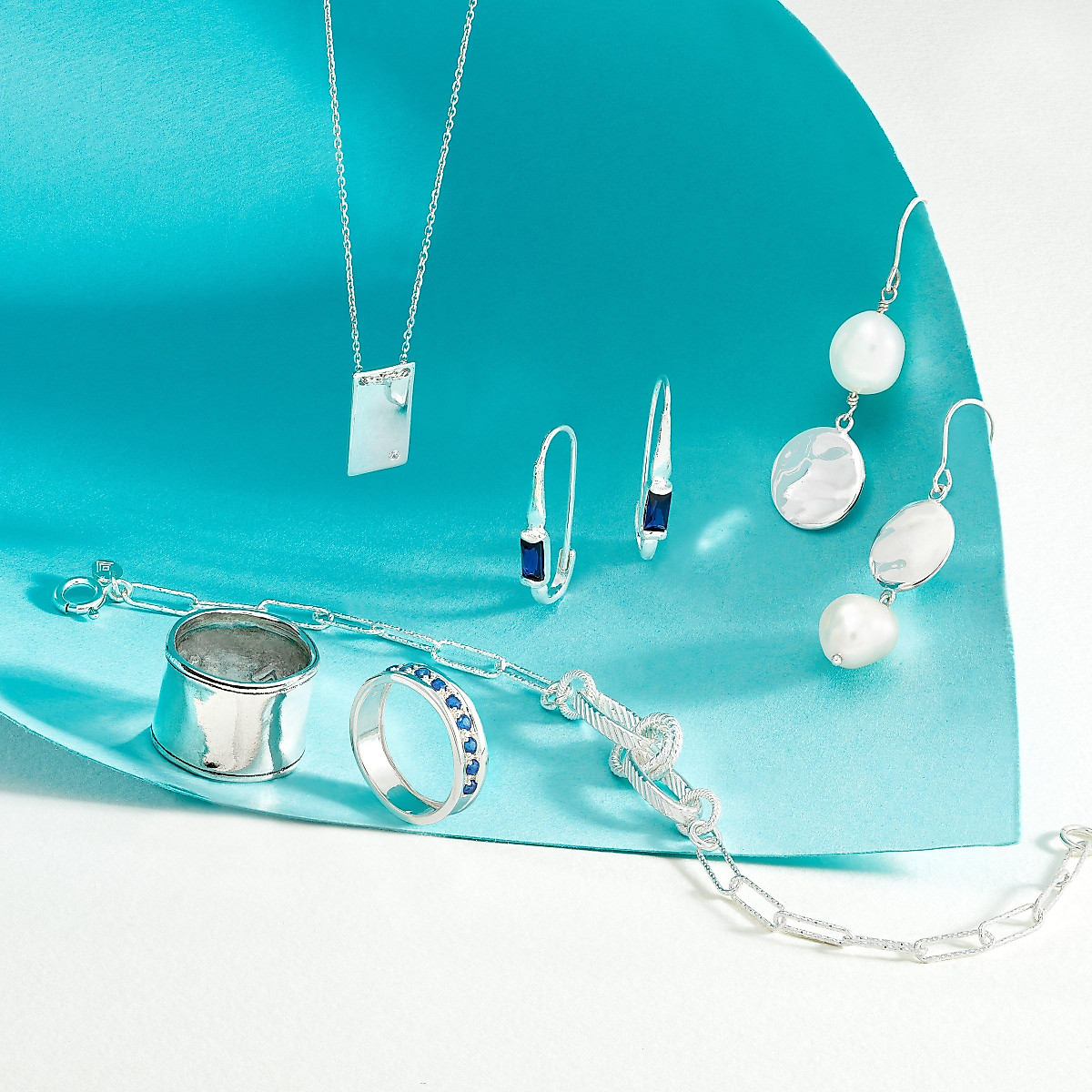 Silpada 'Shine Bright' Rectangular Pendant with Cubic Zirconia in Sterling Silver, 16" + 2"