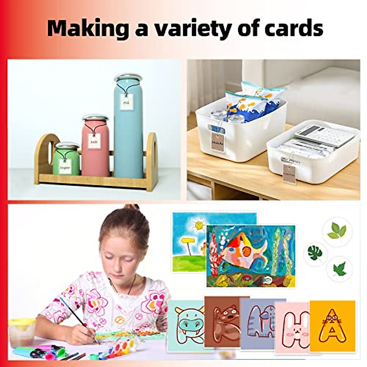 Hartwii 5mil Laminating Pouches 200Sheets Variety Pack Laminating Sheets Letter, Photo, Card, Notecard, ID Badge and Business Card Dry-Erase Friendly Sheets Crystal Clear Laminated Finish