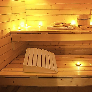 Sauna Headrest Modern Sauna Backrest Neck Pillow Wooden Back Bolster Sauna Accessories for Sauna Heater Room Hotel