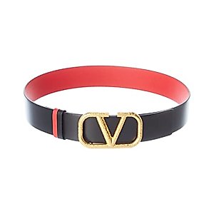 Valentino Vlogo 40Mm Reversible Leather Belt, 80, Black