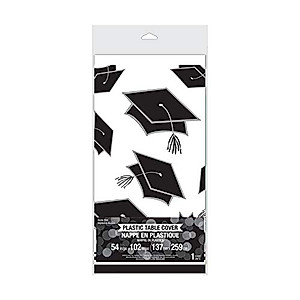 Creative Converting Plastic Tablecover, 54" x 102", White