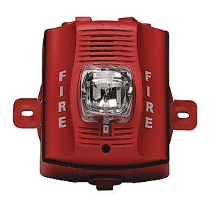 Outdoor H/S, Wall, 2-Wire, Hi Candela, Red