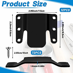 12 Pieces Universal Sectional Sofa Interlocking Metal Couch Connectors Furniture Sectional Connectors Sectional Couch Clips Sofa Replacement Parts Sofa Connector Bracket with 72 Pieces Screws