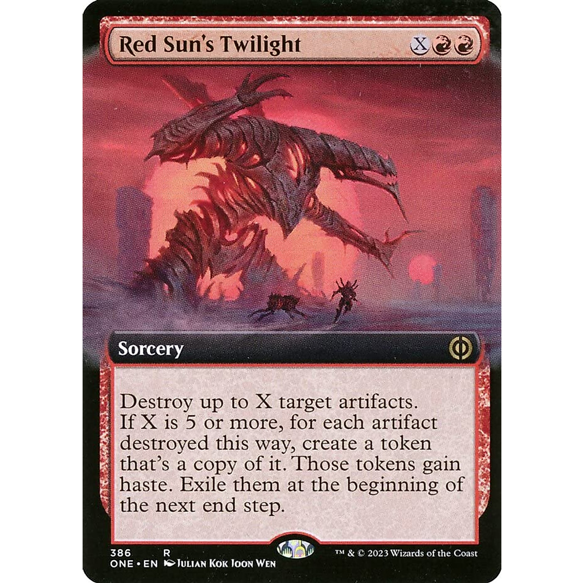 Magic: the Gathering - Red Sun's Twilight (386) - Extended Art - Phyrexia: All Will Be One