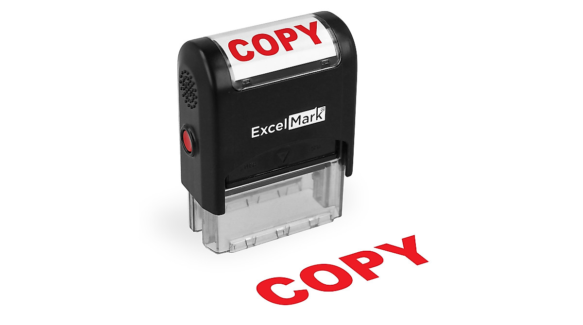 ExcelMark Copy Self-Inking Rubber Stamp - Quick & Clear Marking