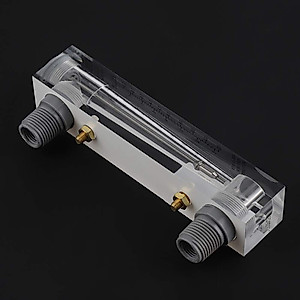 Liquid Flowmeter, Water Meter Panel Type Glass Liquid Flowmeter 0.2-2GPM/1-7LPM Water Measuring Meter