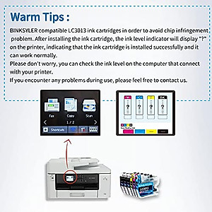Compatible LC3013 Ink Cartridges Replacement for Brother LC3013 LC3011 High Yield Work for Brother MFC-J491DW MFC-J497DW MFC-J690DW MFC-J895DW Printer(3 Black,1 Cyan,1 Magenta,1 Yellow) 6-Pack