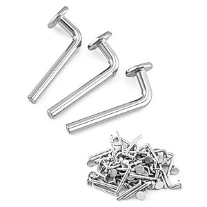 QWORK Pallet Rack Drop Pin, 100 Pcs M7x55mm Accessory Shelving System, Heavy Duty J Bolt Safety Universal Pins, Cross Beam Locker Drop Pin for Warehouse, Home