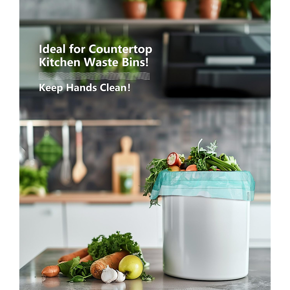 AYOTEE 3 Gallon Trash Bags with Drawstring, Biodegradable 2.6 Gallon Compostable Garbage Bags (125 Counts), Compostable Small Trash Bag,Small Garbage Bag for Bathroom，Bedroom, Kitchen