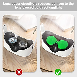 TOMSIN Touch Controller Grip Cover for Oculus Quest 2 with Silicone Face Cover, Protective Lens Cover,Full Cover Handle Sleeve for Quest 2, Sweatproof Lightproof Anti-Throw Accessories Set