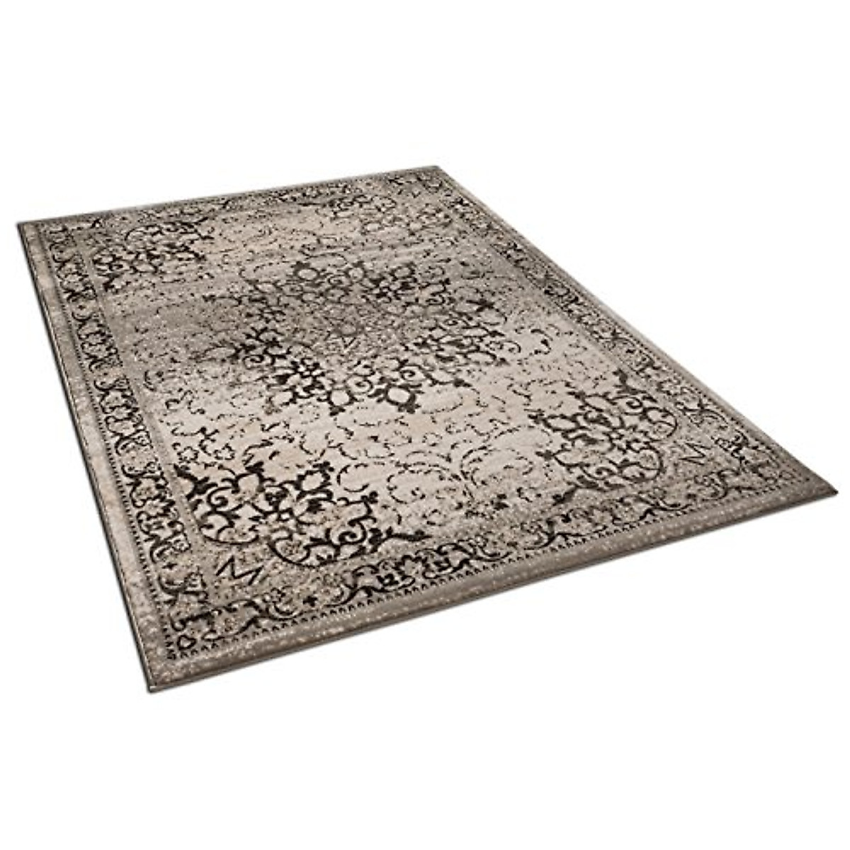 Well Woven Amba Sultana Traditional Distressed Oriental Grey Area Rug 7'10" x 9'10"