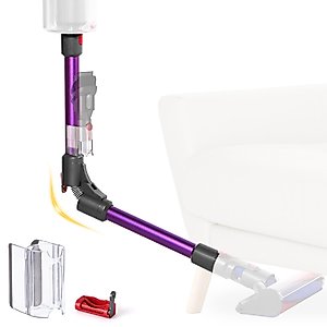 Foldable Extension Wand Compatible with Dyson V7 V8 V10 V11 V15 Cordless Vacuum Accessories, Upgrade Quick Release Wand Replacement for Dyson Stick Vacuum Attachments(Purple)