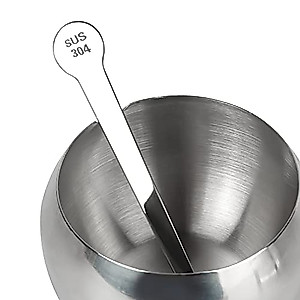 ASIKA Sugar Bowl, Stainless Steel Sugar Pot with Clear Lid and Spoon, Drum Shape Small Condiment Container for Home and Kitchen, 8.1 Ounces(240 Milliliter)