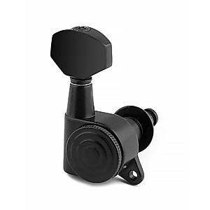 Bogart Locking Guitar String Tuning Pegs Sealed Machine Heads Tuners Tuning Keys 3 Left 3 Right for Electric Guitar or Acoustic Guitar Black., TP 21-BK-3L 3R-1