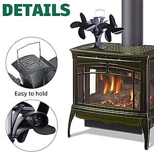 KIAADSY Dual Motors 8-Blade Wood Stove Fan，Heat Powered Stove Top Fan for Heater/Wood/Pellet/Log Burner/Fireplace, Upgrade Cocoon Fan, Efficiently Circulate Warm Air(with Bracket)