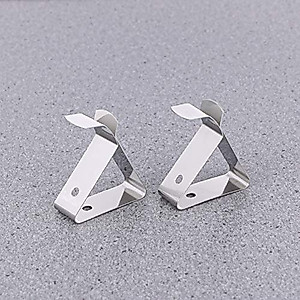 Yardwe 6pcs Thermometer Holder Stainless Steel Pot Clip Pan Clips Probe Holder Kitchen Tool for Fryer Coffee Table (Silver)