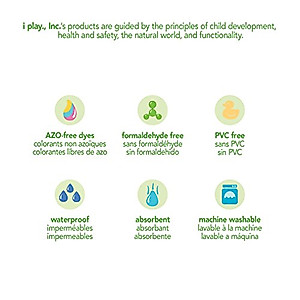 green sprouts Stay-dry Bibs (10-Pack), Aqua Set, 3-12 Months