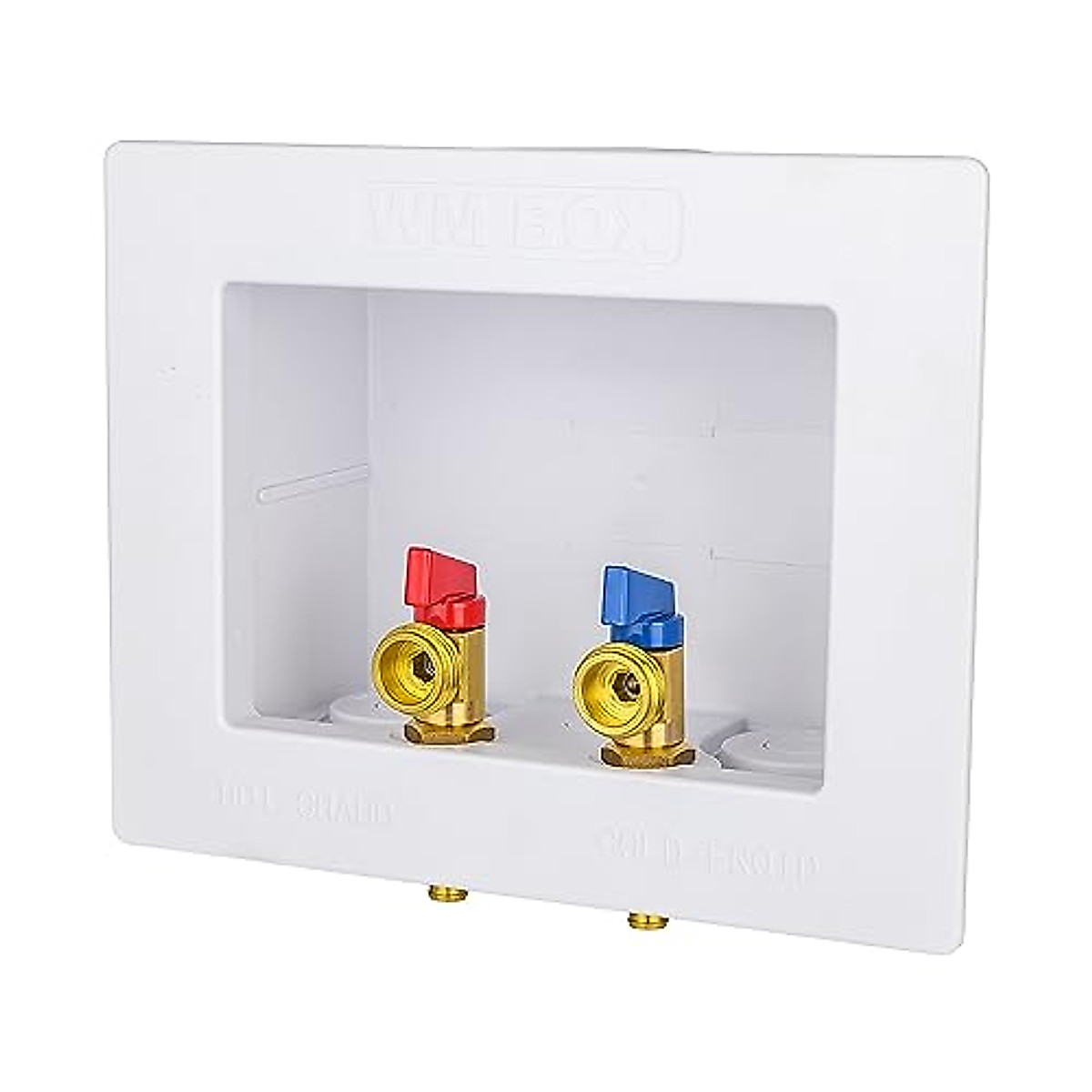 EFIELD Double Drain1/2 Inch PEX Crimp Connection x 3/4 Inch MHT Washing Machine Outlet Box, Pex Crimp Box