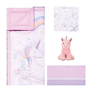 Sweet Unicorn 4 Piece Crib Bedding Set Multi Color Novelty Girls Baby Girl Microfiber
