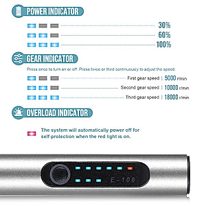 HOTROSE Electric Engraving Pen with 37 Bits, USB Rechargeable Cordless Engraving Machine, Portable DIY Rotary Engraver for Jewelry Wood Glass Stone Carving (Silver)
