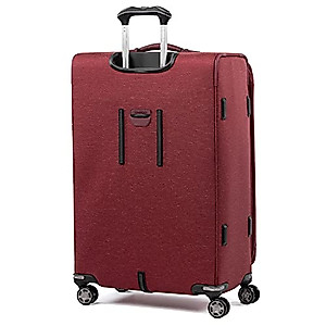 Travelpro Platinum Elite Softside Expandable Checked Luggage, 8 Wheel Spinner Large Suitcase, TSA Lock, Men and Women, Bordeaux Red, Checked Large 29-Inch