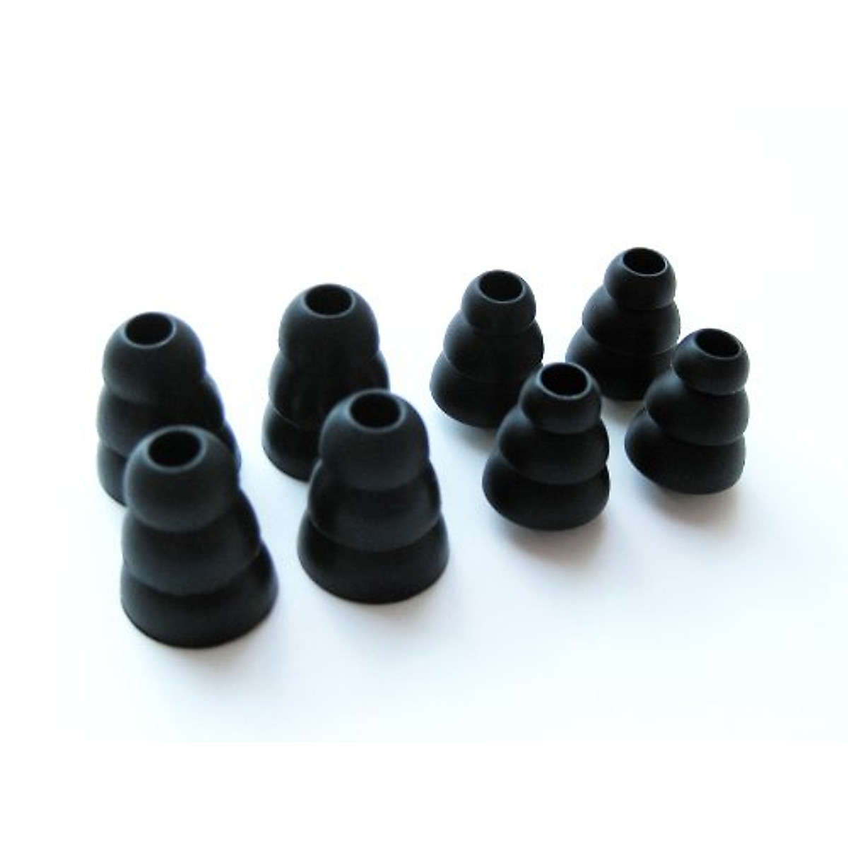 8pcs (M-SLB) Triple Flange Eartips Compatible with Westone W10 W20 W30 W40 W50 W60 UM PRO10 UM PRO20 UM PRO30 UM PRO50 UM1 UM2 UM2 RC UM3 UM3 RC UM3X UM3x RC 1 2 3 4 4R Adventure Alpha Beta Earphones