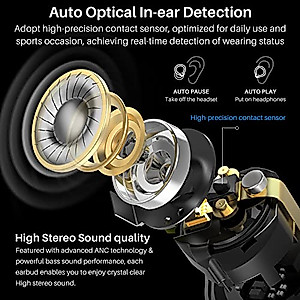 TOZO NC7 2020 Hybrid Active Noise Cancelling Wireless Earbuds in-Ear Detection Headphones IPX6 Waterproof Bluetooth 5.0 Stereo Earphones Immersive Sound Premium Deep Bass Headset