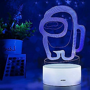 Fariy Skye Among Us 3D Night Lights, 3D Illusion Lamp 16 Color Changing Touch Best Birthday Gifts for Women/Mom/Grandma/Girlfriend/Daughter,Cat Gifts for Lovers