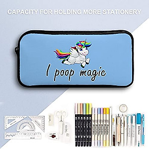 Unicorn I Poop Magic Pencil Case Pencil Pouch Coin Pouch Cosmetic Bag Office Stationery Organizer