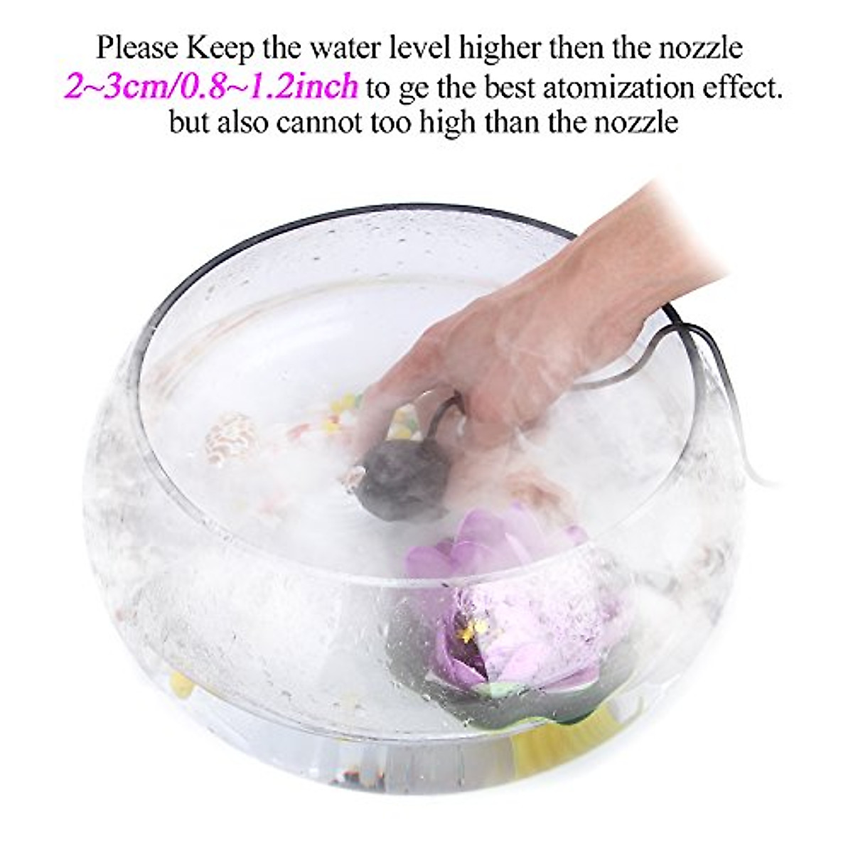 AGPtEK Mist Maker Fog Maker for Water Fountain Pond Rockery Fishtank Vase Birdbath (Atomization Amout:=300mL/H)