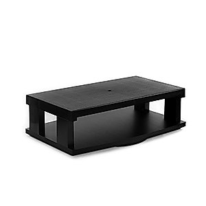 Aleratec Heavy Duty TV Stand 2-Tier | For Flat LCD/LED TV Rotating Swivel Stand 2-Tier up to 132 lbs | 20.75in x 11in | Home Theatre, Monitor, Desktop, TV & Gaming Console Stand | 360° Rotation Swivel Rack Television Stand