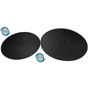 SISYAMA Circle Round TAI-CHI YIN-YANG Yoga Mat Meditation Pilates (Black, 5 ft)