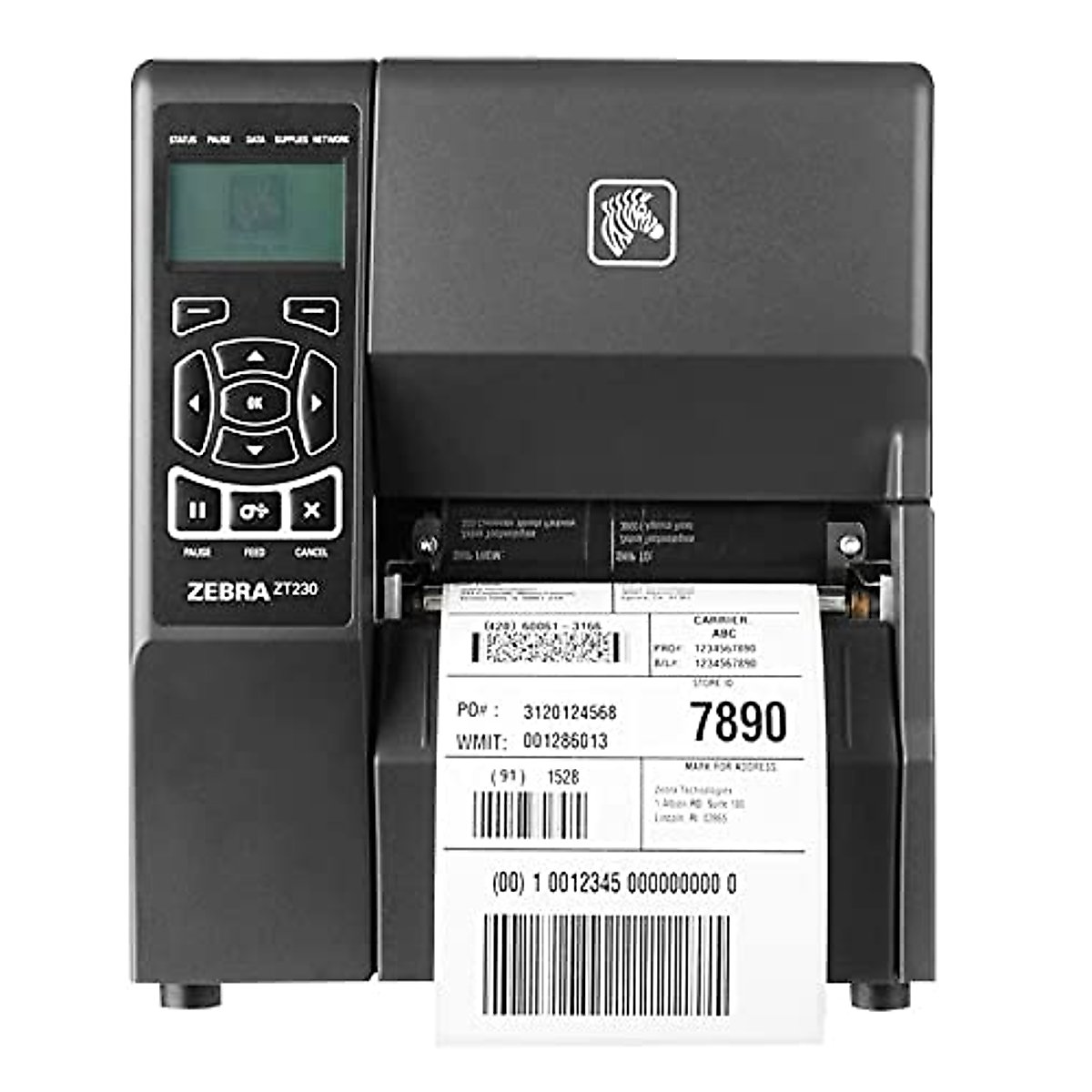 Zebra Technologies ZT23042-D01A00FZ Series ZT230 4" DT Tabletop Printer, 203 dpi Resolution, Tear, Power Cord with US Plug, Serial/USB/net Internal Wireless 802.11N Radio US and CA Only, ZPL