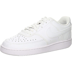 Nike Women's Court Vision Low Sneaker, White/White-White, 6.5 Regular US