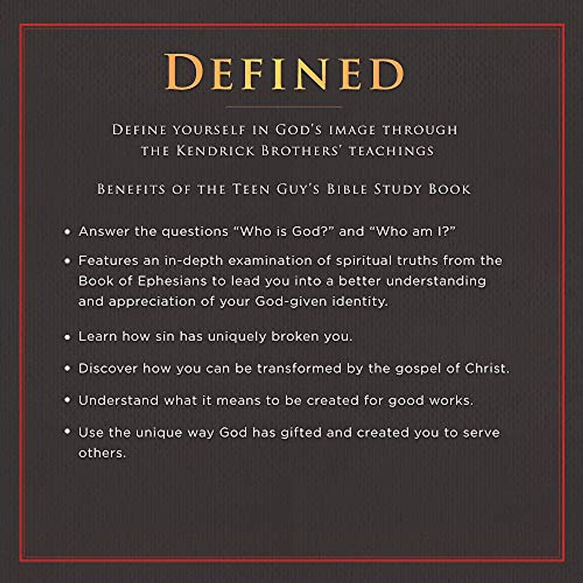 Defined - Teen Guys' Bible Study Book: Who God Says You Are