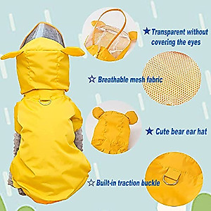 HonpraD Anxiety for Dogs Remedies Waterproof Pet Raincoat Four Legged All Inclusive Raincoat Small and Medium Sized Dog Puppy Rainy Dog Clothes