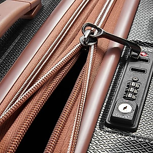 DELSEY PARIS St. Tropez Hardside Expandable Luggage with Spinner Wheels, Black, Carry-on 21 Inch