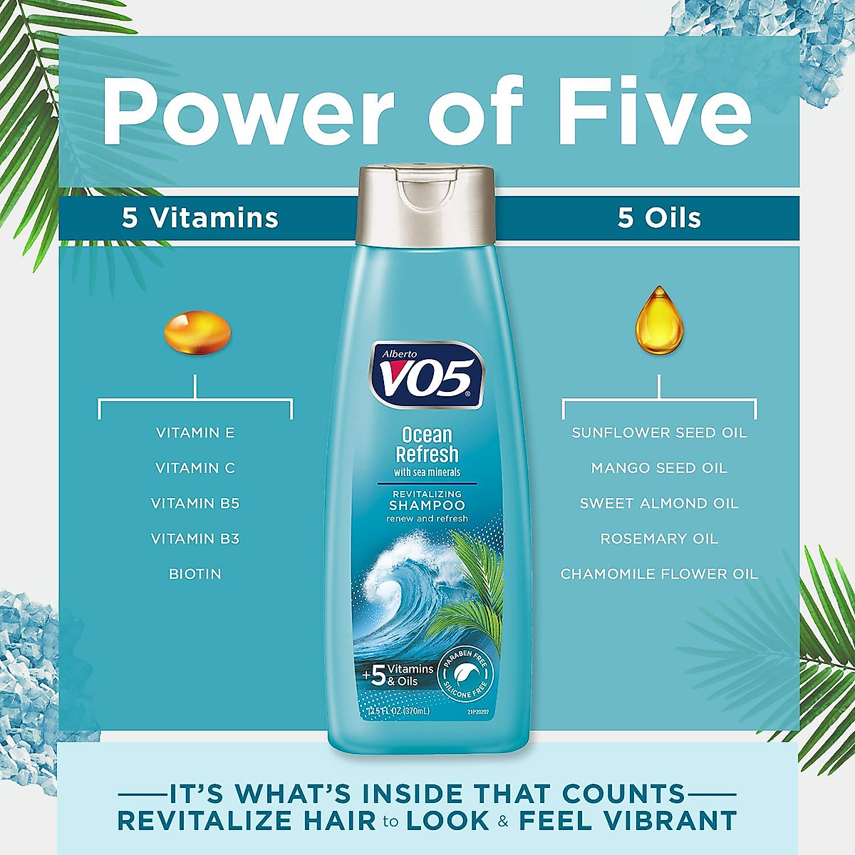 VO5 Ocean Refresh Herbal Shampoo - Size 12.5oz