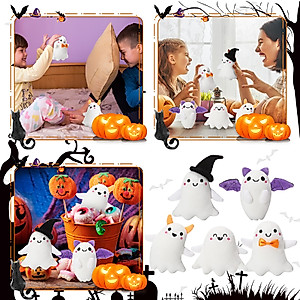 Aoriher 15 Pcs Halloween Plush Toys Ghost Plush Toy Halloween Stuffed Animal 3.94 Inch Small Ghost Plush Keychain Stuffed Toys for Halloween Birthday Party Favors Goodie Bag Fillers