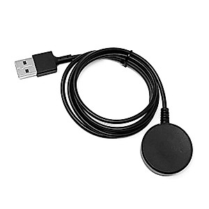 Compatible Samsung Watch Charger for Galaxy Watch 4, Galaxy Watch 3, Samsung Smart Watch Active 2 by ElloGear - USB Wireless Charging Dock Replacement Adapter Stand Classic Charge - Black