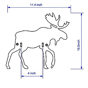 ABLinox Moose Hooks for Hanging, Bath Towel Hooks, Rustic Hooks, Black Metal Country Farmhouse Décor